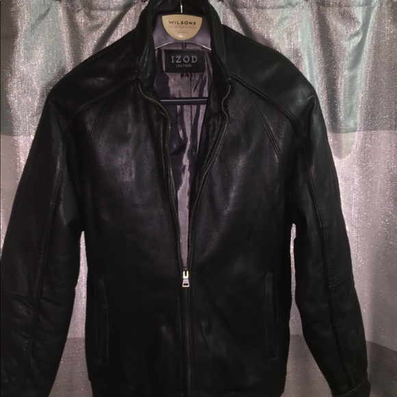 Izod | Jackets & Coats | Izod Leather Bomber With Hidden Hoodie | Poshmark